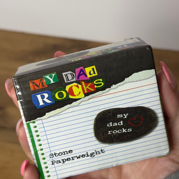 Accents | New Colorful My Dad Rocks Stone Paperweight | Poshmark
